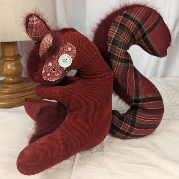 Please-Squeeze | Toys | Squirrel Bizarre Weird Oddity Stuffed Patchwork Button Eyes Folk Art 2 ...